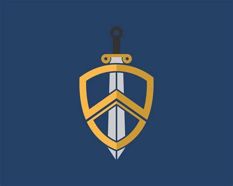 Abstract Shield With Sword Inside 4988905 Vector Art At Vecteezy
