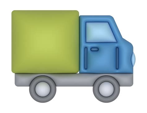 D Delivery Truck On A Transparent Background PNG