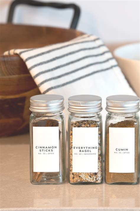 Spice Jar Label Template Printable Herb Spice And Seasoning Pantry