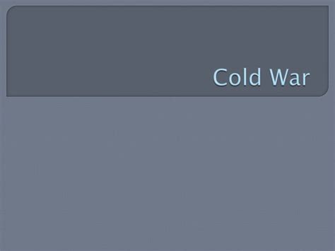 Cold War Ppt