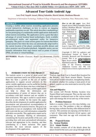 Advanced Tour Guide Android App PDF