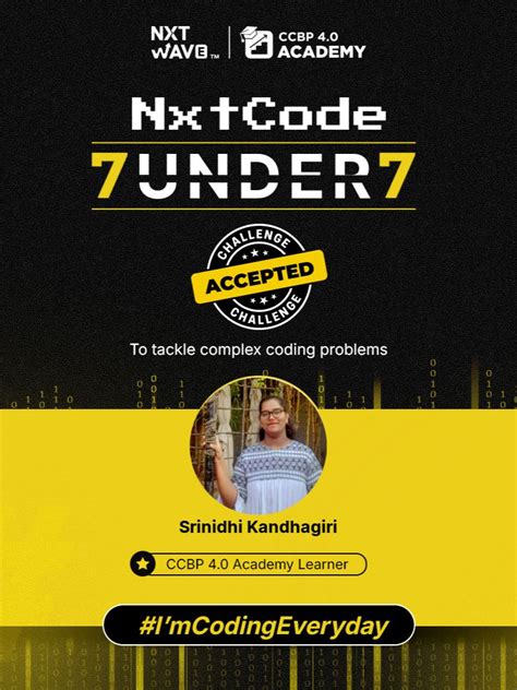 srinidhi kandhagiri on linkedin 7under7challenge 7under7challenge