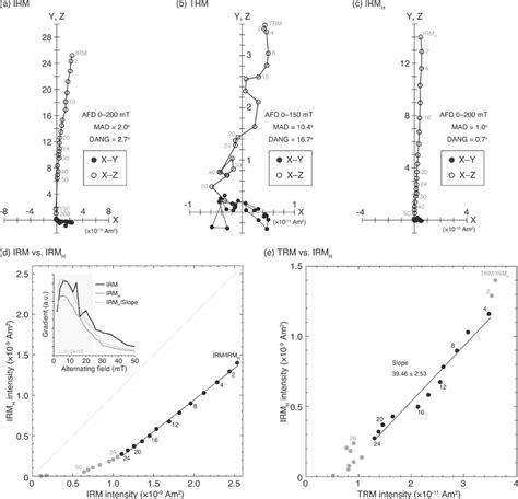 Results Of Saturation Isothermal Remanent Magnetization Paleointensity Download Scientific