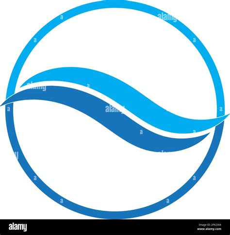 Le Symbole Dondes De Leau Et De Licône Vecteur Modèle Logo Image