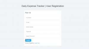 Daily Expense Tracker System Project In PHP Daily Expense Tracker Project Pro Version
