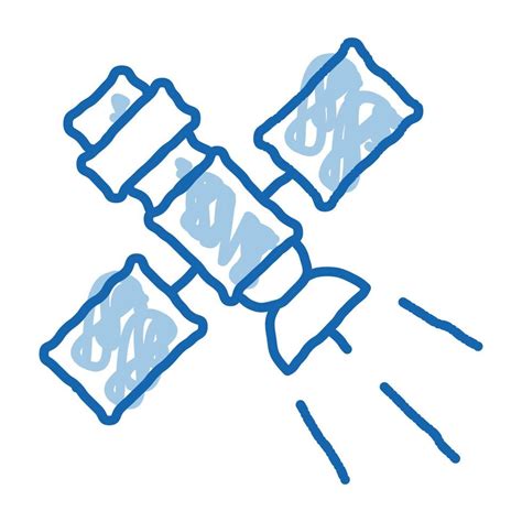 Satellite Topography Tool Doodle Icon Hand Drawn Illustration 19477527
