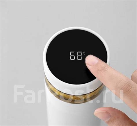 Термос с датчиком температуры Xiaomi Quange H8133 400ml Белый! Новый ...