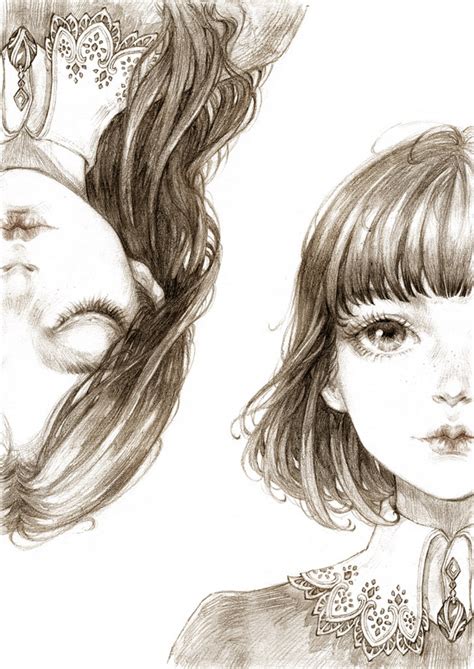 插画 古戈力 原稿 线稿 黑白 手绘－堆糖，美好生活研究所