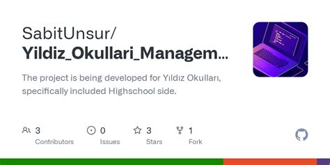 Github Sabitunsuryildizokullarimanagementsystem The Project Is