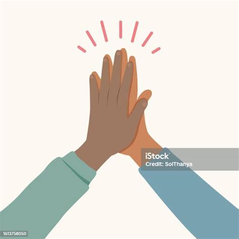 하이파이브 하이파이브 제스처로 박수를 치는 두 손 파트너십 및 커뮤니티 개념 개념에 대한 스톡 벡터 아트 및 기타 이미지
