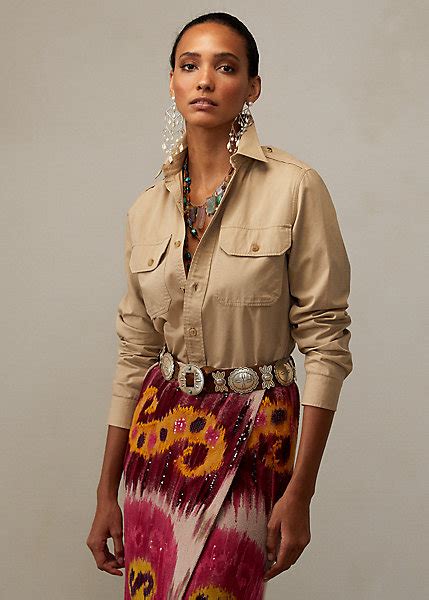 Cotton Twill Utility Shirt | Ralph lauren collection, Afrocentric ...