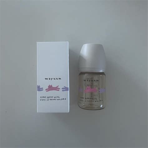 오난ㅣ애개육아ㅣ집꾸미기 제품제공 ㅣ 모윰 위드캣 올인원 젖병 170ml 🩶 시루의 두번째 젖병으로 모윰에서 보내주셨어요 ᐟ 아기자기한 고양이 일러스트가 포인뚜 🐈‍⬛