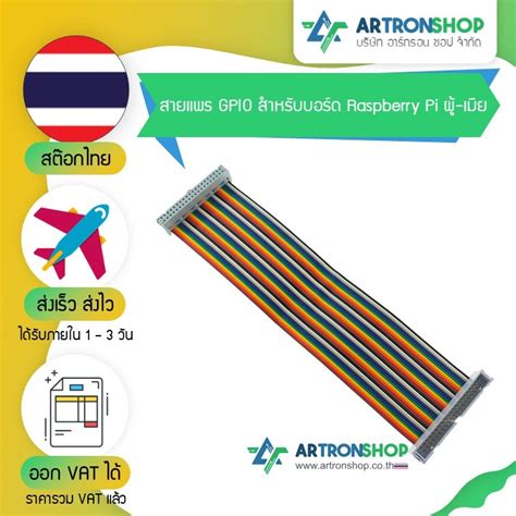 สายแพร Gpio สำหรับบอร์ด Raspberry Pi ผู้ เมีย Breakout Cable Gpio 40pin For Raspberry Pi Male