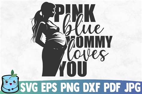 Pink Blue Mommy Loves You Graphic By Mintymarshmallows · Creative Fabrica