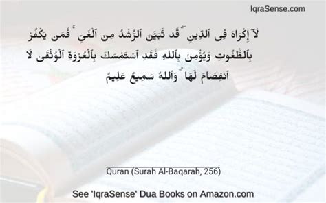 Surah Al Baqarah Verse 256 Freedom Of Religion Accepting Allahs