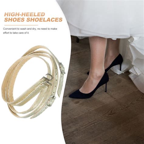 2 Pairs High End Pu Überkreuzte High Heel Riemen Damen Riemchen High