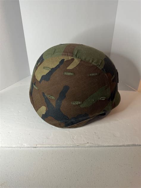 Us Military Pasgt Army Ballistic Helmet With M81 Woodland Cover And Patch For Sale Soviet