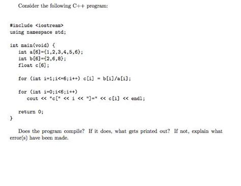 Solved Consider The Following C Program Incl SolutionInn