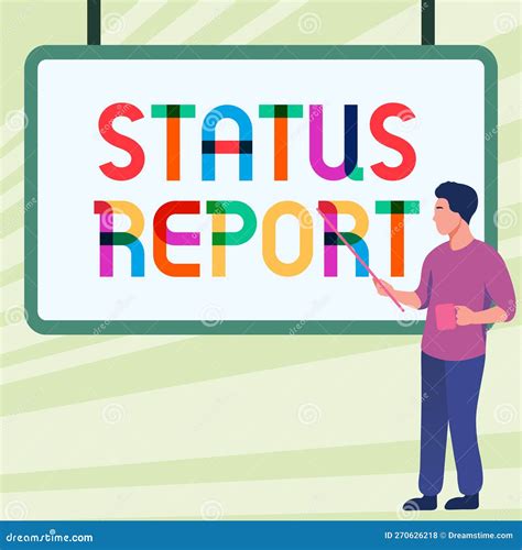Conceptual Display Status Report Business Showcase Update Summary Of Situations As Of A Period