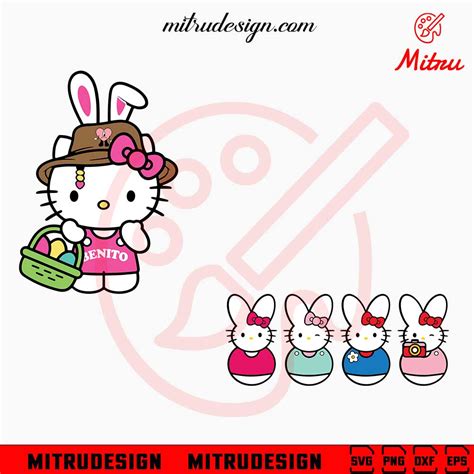Hello Kitty Easter Svg Kitty Easter Peeps Svg Cute Easter Day Svg