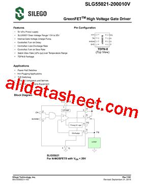 SLG VTR Datasheet PDF Dialog Semiconductor