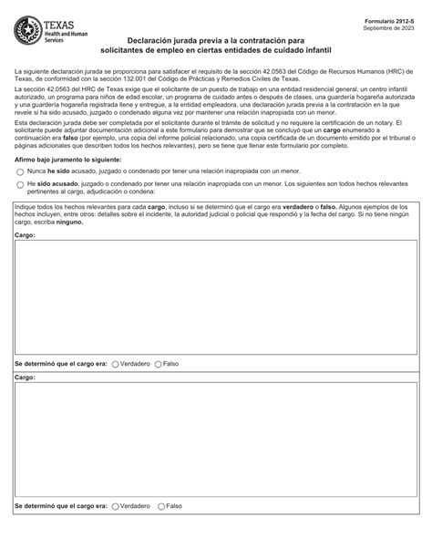 Formulario 2912 S Fill Out Sign Online And Download Fillable Pdf Texas Spanish