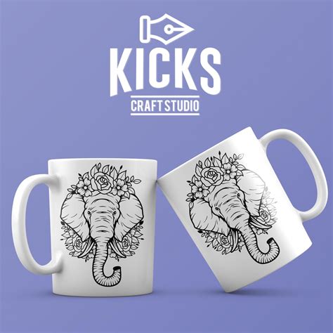 Floral Elephant Svg Flower Elephant Svg Elephant Svg Elephant Clip