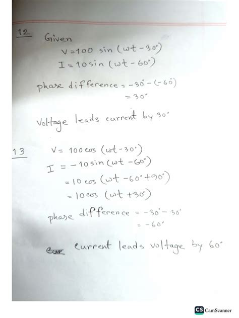 Ac Circuit Maths Pdf