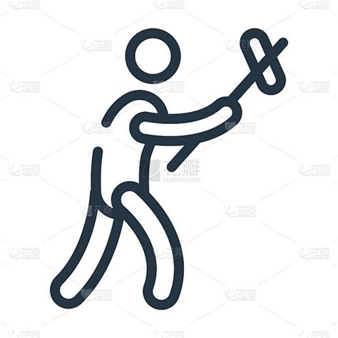 男子自拍细线图标。智能手机、相机线性图标从行为概念孤立轮廓标志。矢量插图符号元素的网页设计和应用程序