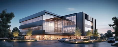 Premium Ai Image Elegant Corporate Tower 3d Render Of Large Glass