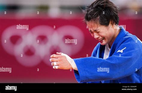 Tokyo Japan 25th July 2021 Abe Uta Of Japan Celebrates After The