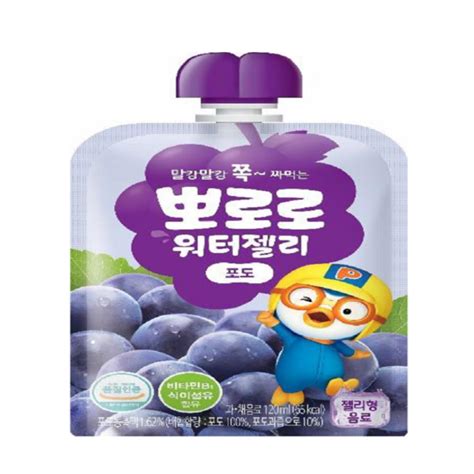 팔도 뽀로로 워터젤리 포도 120ml 홈플러스