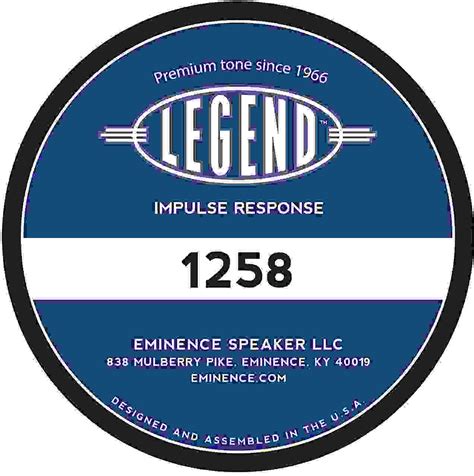 Eminence Legend 1258 Speaker Impulse Response Sweetwater