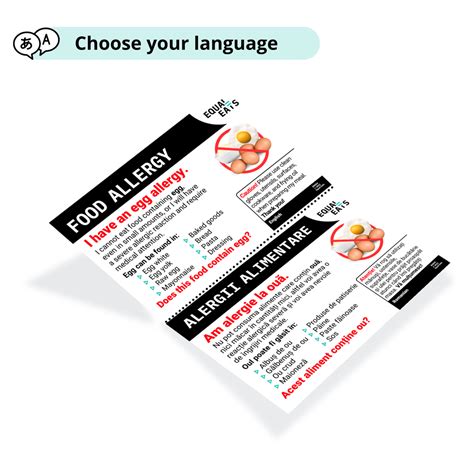 Printable Egg Allergy Card Equal Eats