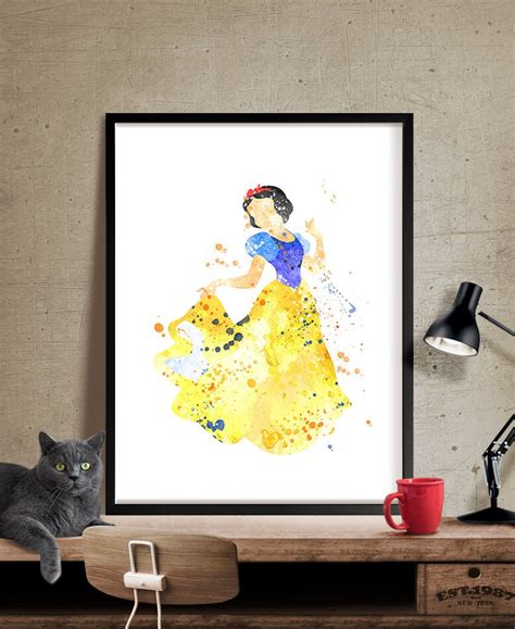 Disney Snow White Print Disney Poster Snow White Wall Art