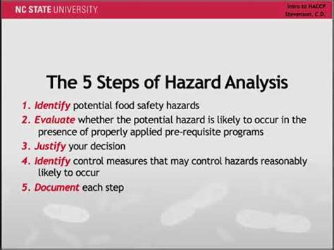 How to Conduct a Hazard Analysis HACCP Principle -- - YouTube