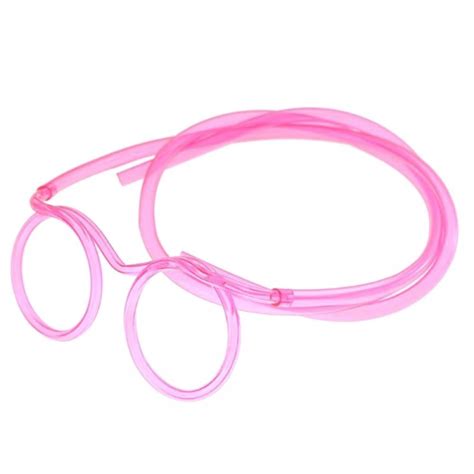 Funny Straw Glasses Reusable Fun Loop Drinking Straw Eye Glasses
