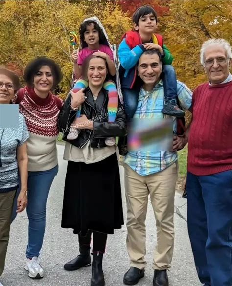 عکس فلامک جنیدی و خانواده اش در لندن پوشش اروپایی خانم بازیگر