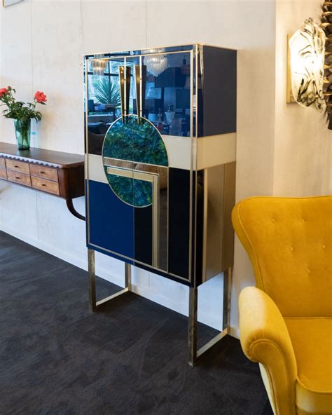Contemporary Bespoke Italian Murano Glass Cabinet By Emoderno E Moderno