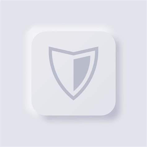 Shield Icon White Neumorphism Soft Ui Design For Web Design Application Ui And More Button