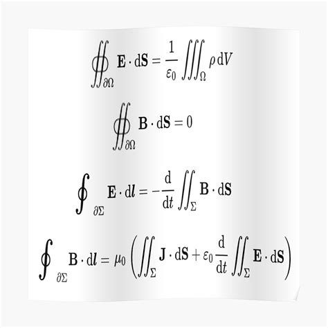 Modern Prints On Awesome Products Maxwells Equations Maxwells