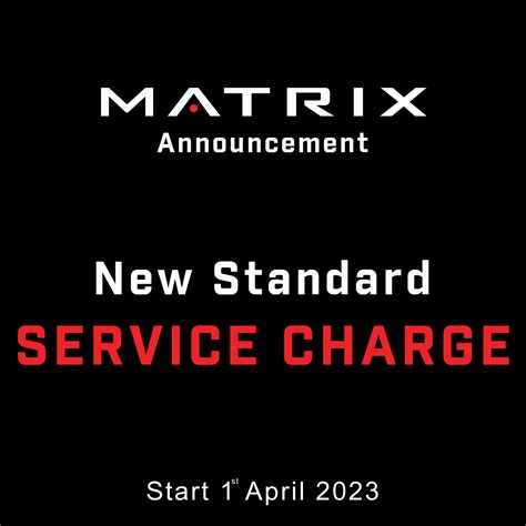 แจ้งการปรับเปลี่ยนค่า Service Matrix Fitness Thailand