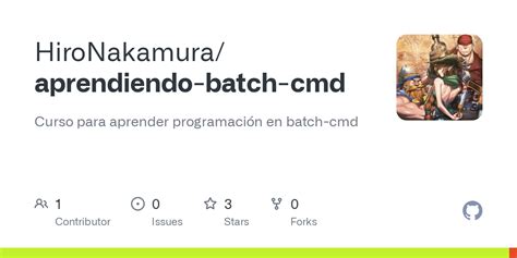 github hironakamura aprendiendo batch cmd curso para aprender