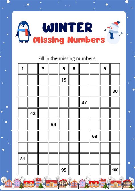 teacher ️winter missing numbers challenge 🔢 fill in the missing
