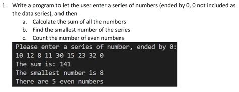 Solved Write A Program To Let The User Enter A Series Of Chegg