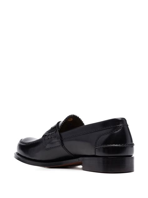 Churchs Tunbridge Leather Penny Loafers Black Farfetch