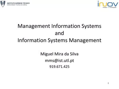 Ppt Management Information Systems And Information Systems Management