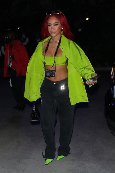 Saweetie Arrives At Los Angeles Lakers Basketball Game 10192021