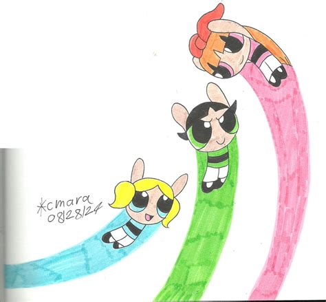Powerpuff Girls Flying Around By Cmara On Deviantart