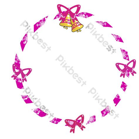 메리 크리스마스 소셜 미디어 Twibbon 장식 핑크 라운드 테두리 일러스트 Png Psd 무료 다운로드 Pikbest